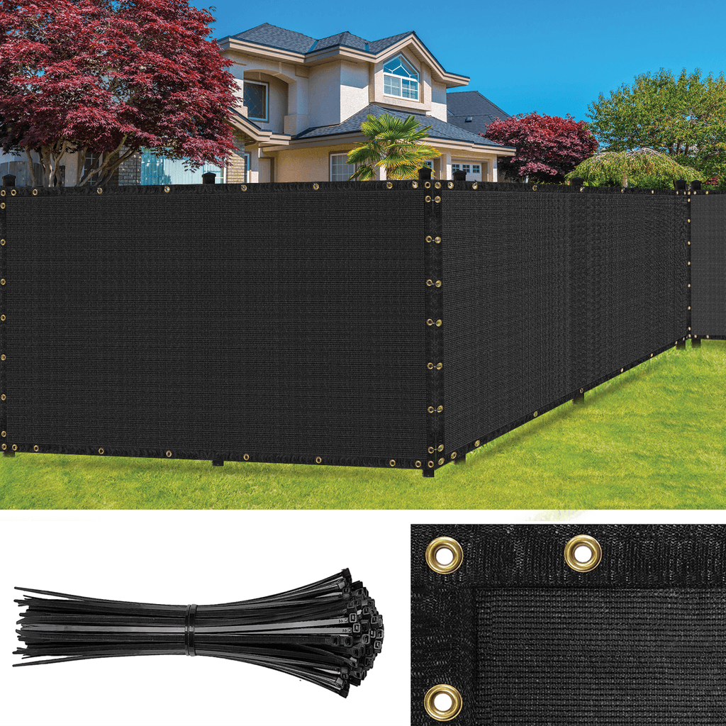 SEALTECH Ultra Heavy Duty 200 GSM Black Privacy Fence Screen – Brix Tarps