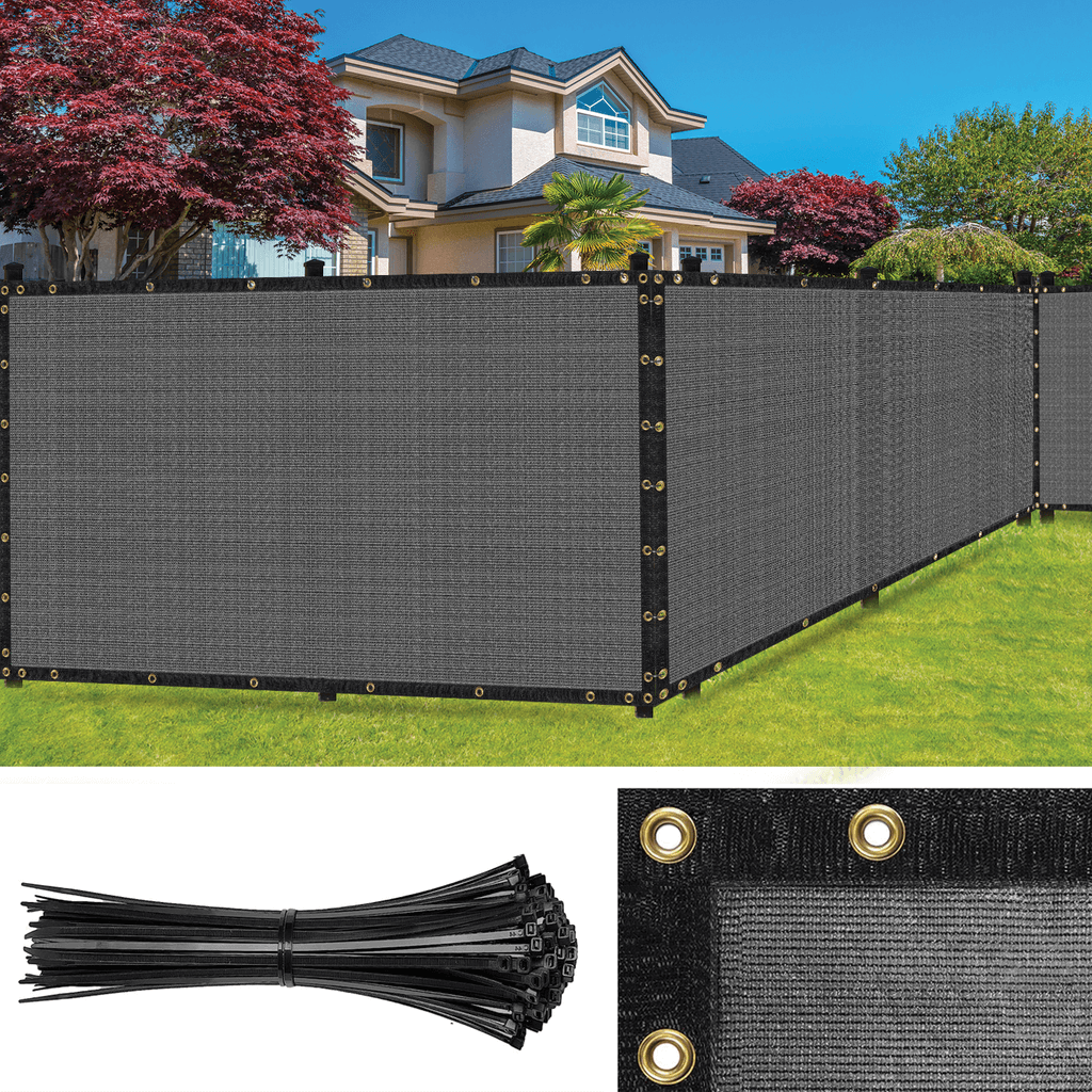 SEALTECH Ultra Heavy Duty 200 GSM Grey Privacy Fence Screen – Brix Tarps