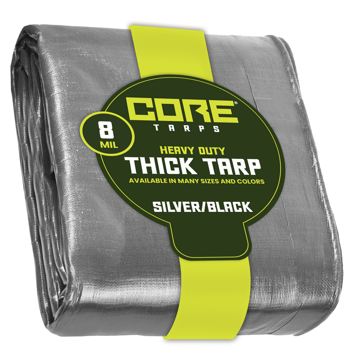 Core Tarps Heavy Duty Silver/Black 8 Mil Tarp. | Brix Tarps